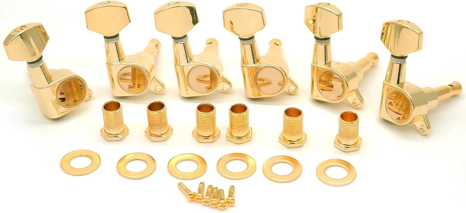 6 Pieces 6R Guitar tuner pegs,small Square Sealed guitar tuning pegs ...