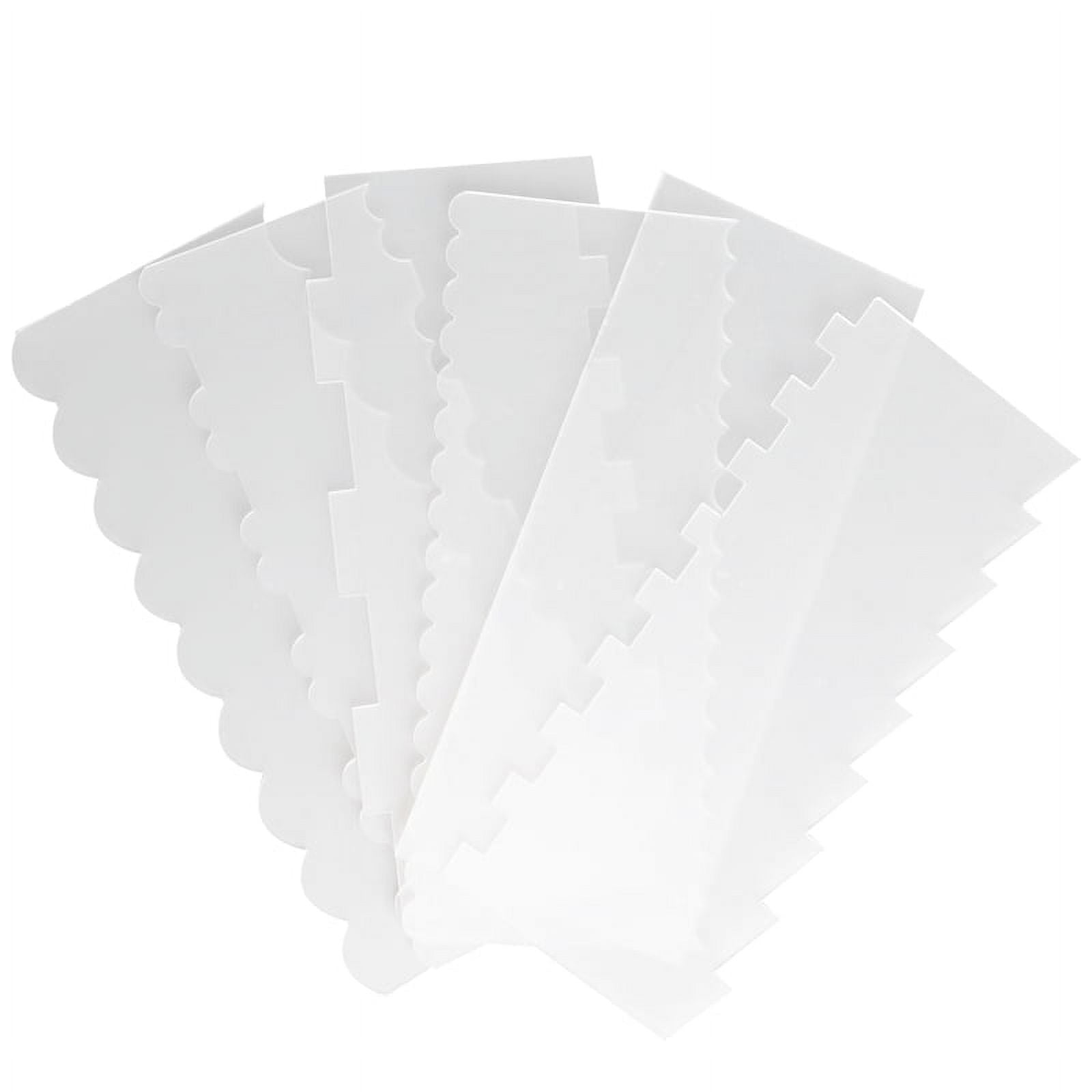 6 Pieces Acrylic Cake Scraper Decorating Contour Comb Cake Edge ...