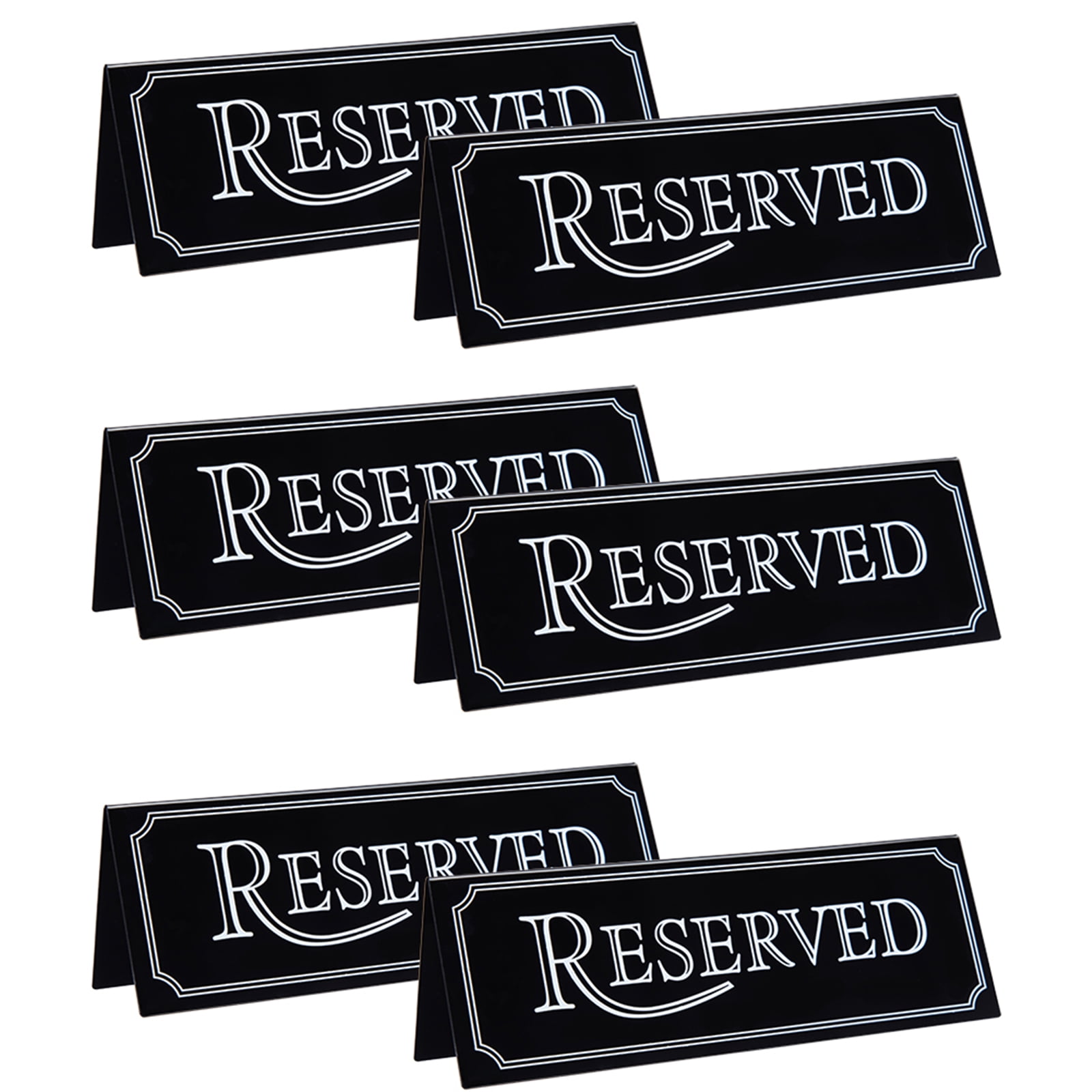 6 Pieces Acrylic Reserved Table Signs,Seating Background Reserved Signs ...