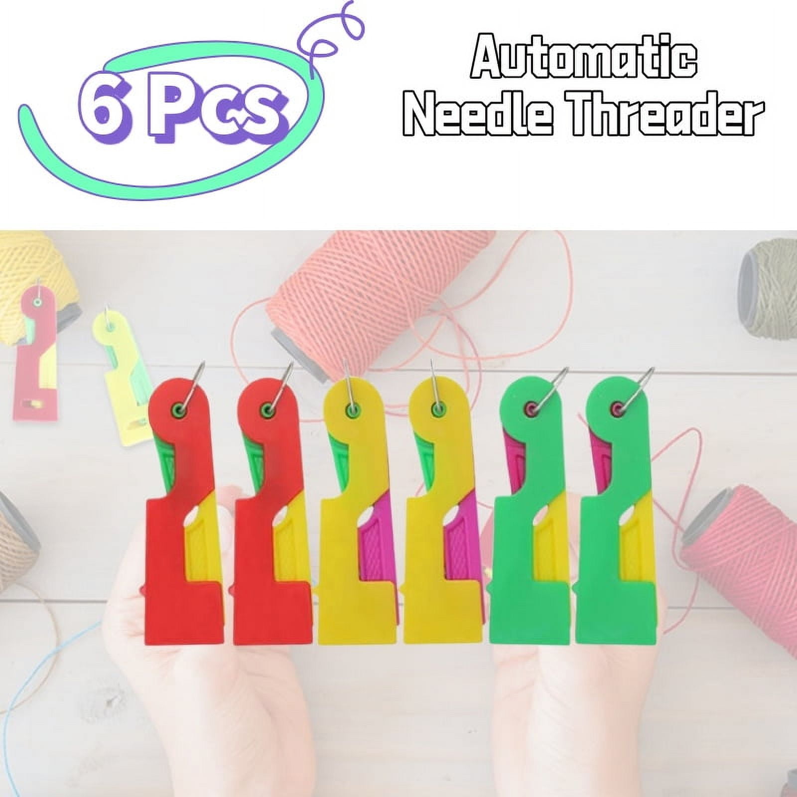 6 Pieces Automatic Needle Threader Set Elder-Friendly Sewing Gadget ...