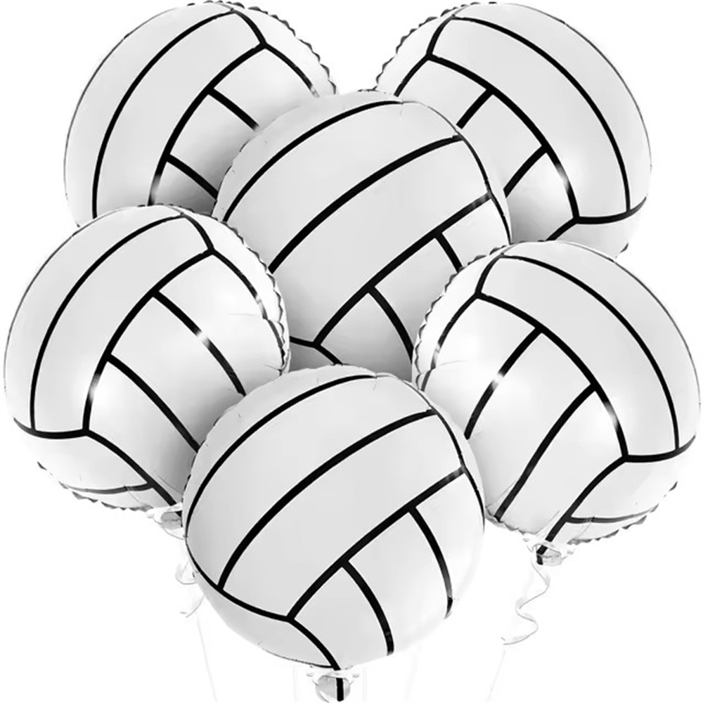 6 Pieces Basketball Balloons 18 Inch Ball Foil Balloons For Basketball ...