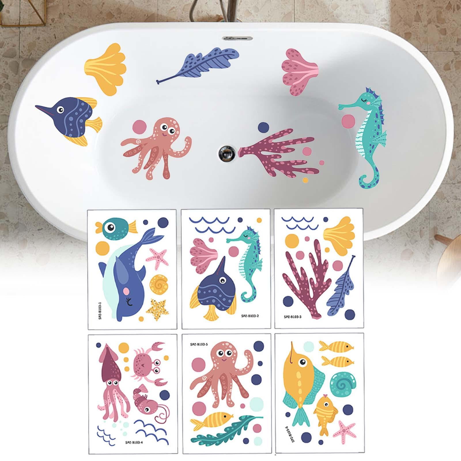 6 Pieces Bathtub Decal Whales Stickers DIY Removable Sticker Home Decor ...