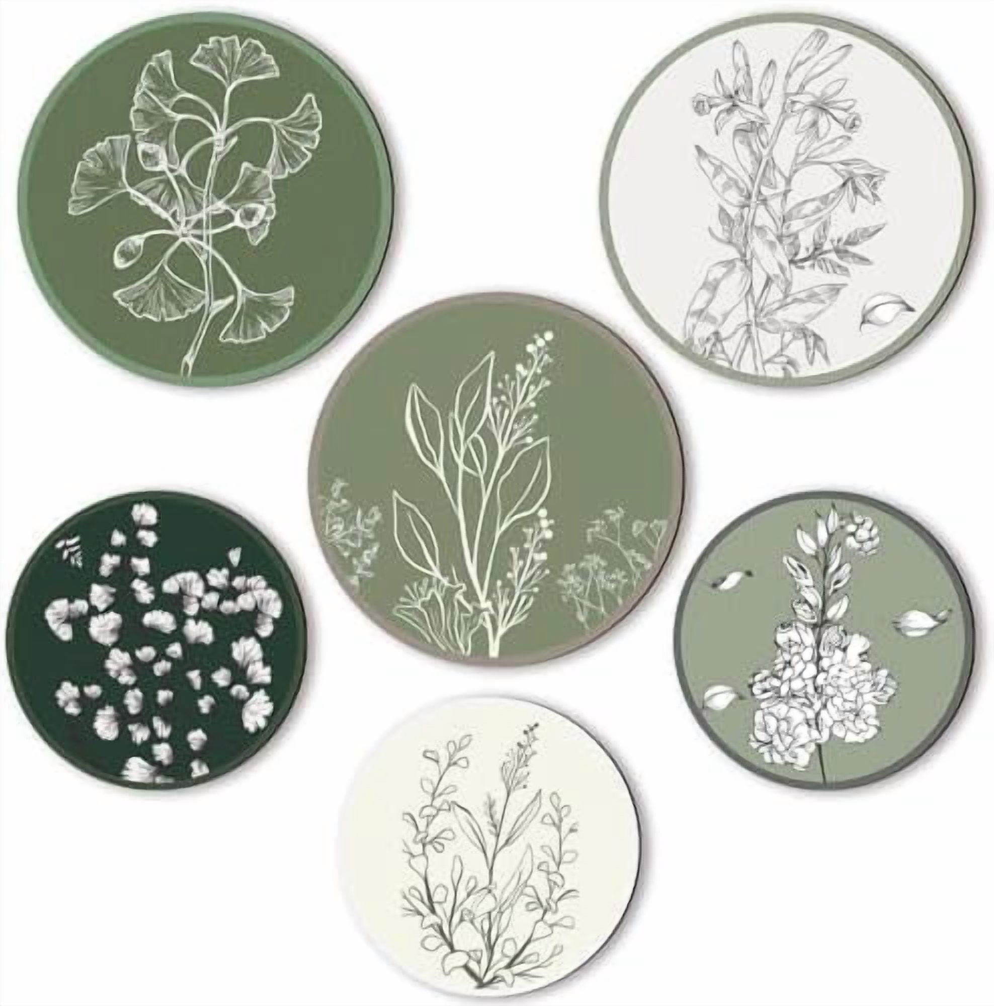 6 Pieces Boho Plant Wall Art Decor Wooden Boho Farmhouse Rustic ...