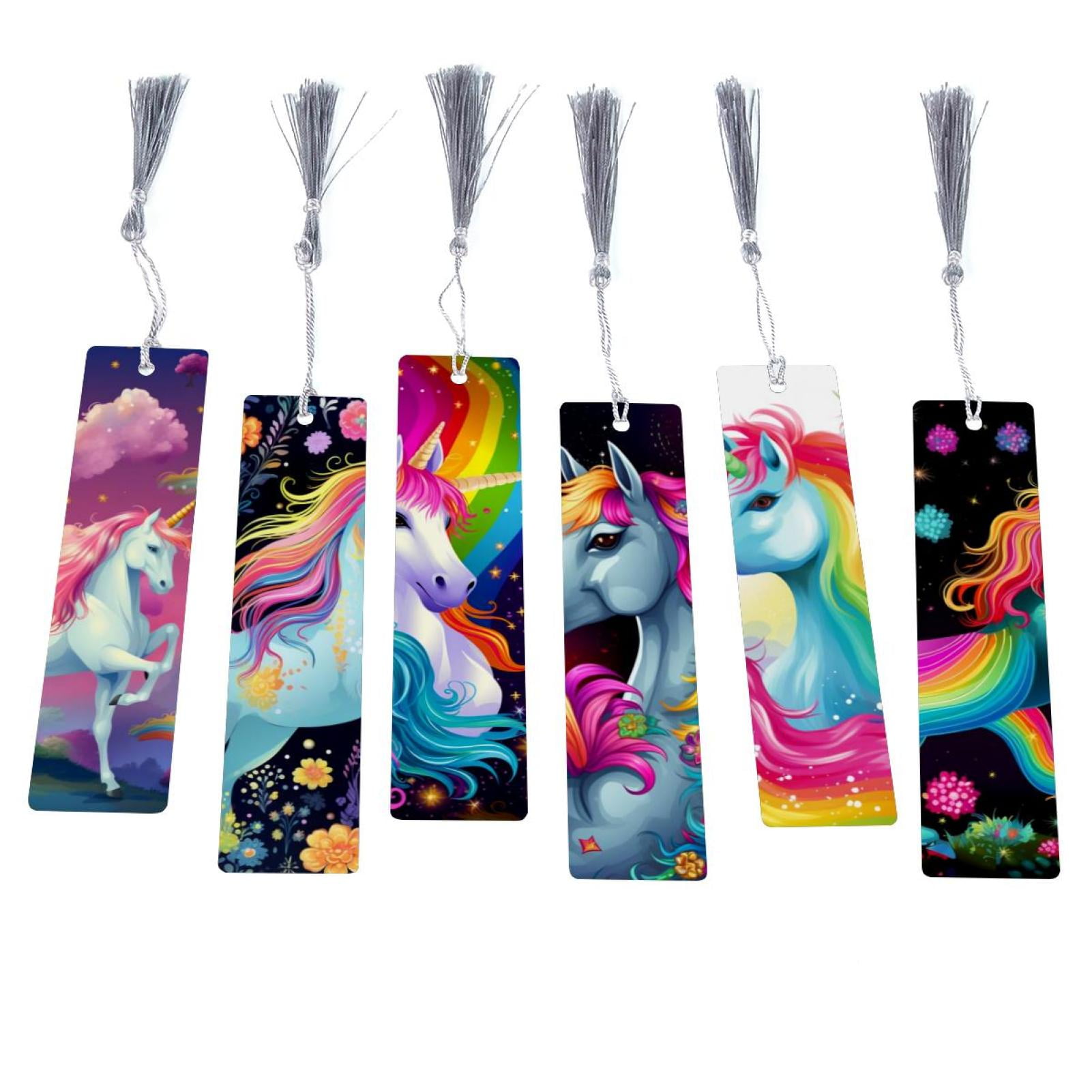 6 Pieces Bookmark, Rainbow Unicorn Bookmarks Gift Box Set, Book Marks ...