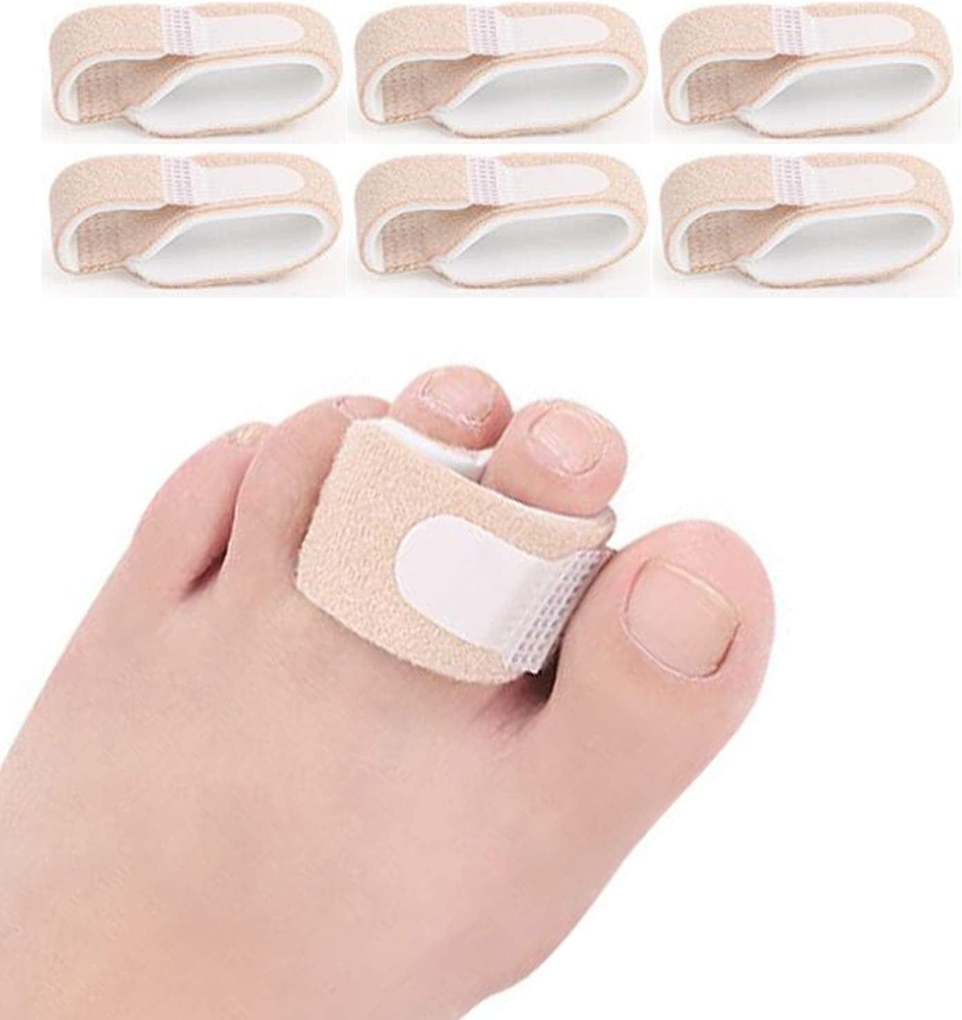 6 Pieces Broken Toe Separator Wrap Hammer Toe -Toe Straightener ...