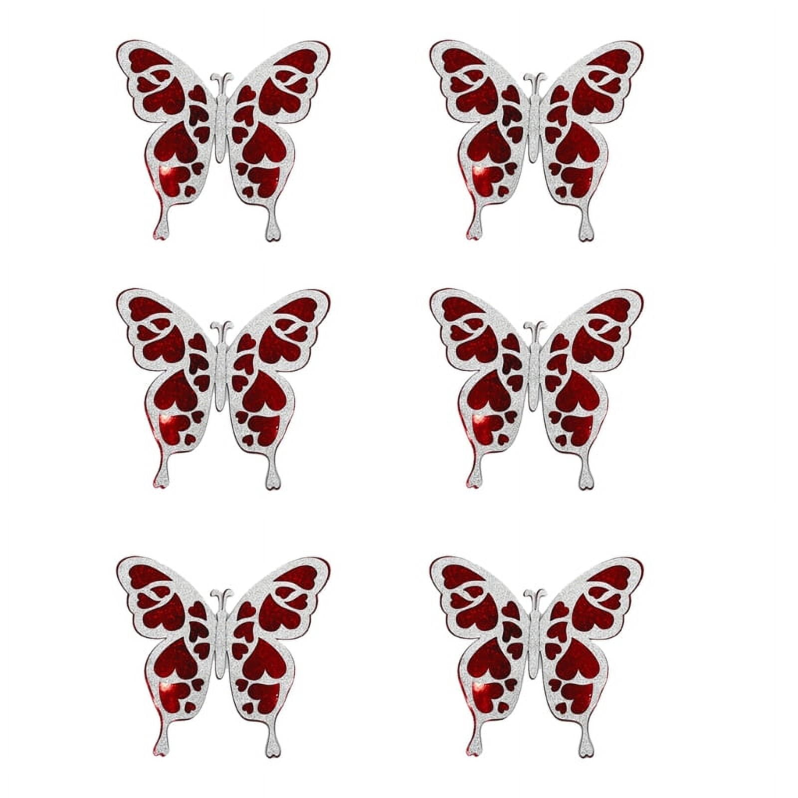 6 Pieces Butterfly Wall Decor DIY 3D Butterfly Stickers Removable ...