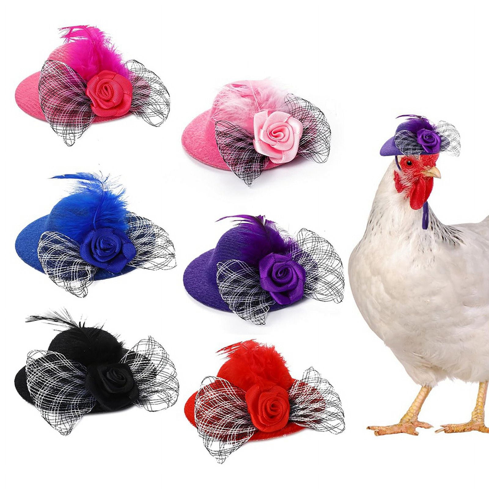 6 Pieces Chicken Hats for Hens Fit Chicken Clothes Costumes for ...