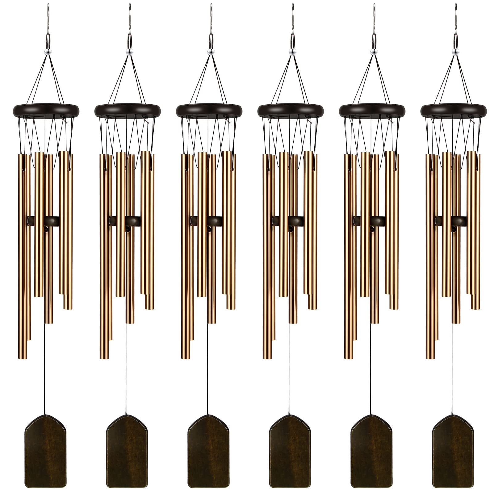 6 Pieces Chimes MMF7 28 Inch Deep Tone Chimes with 6 Aluminum Tubes ...