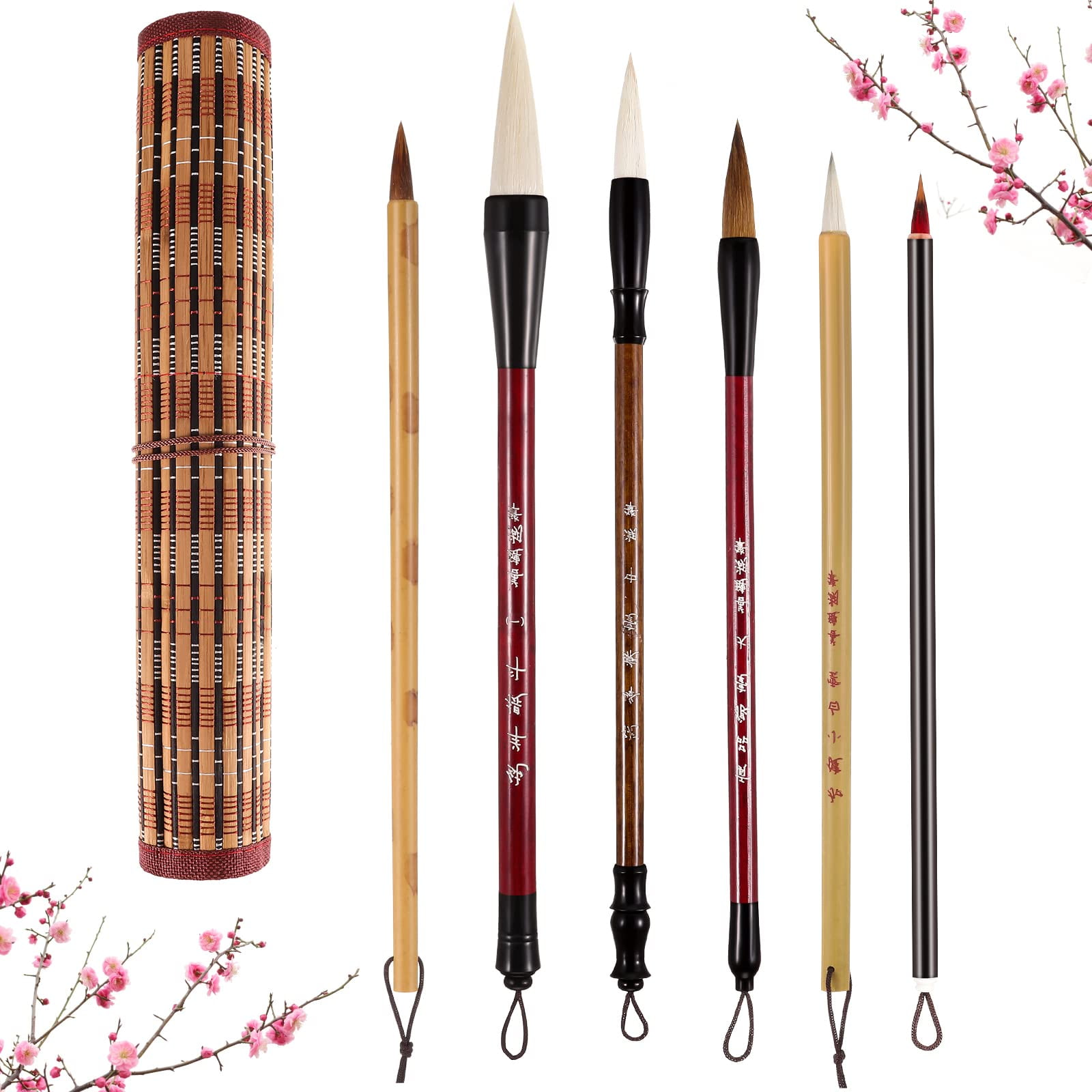 6 Pieces Chinese Calligraphy Brushes Painting Writing Calligraphy ...