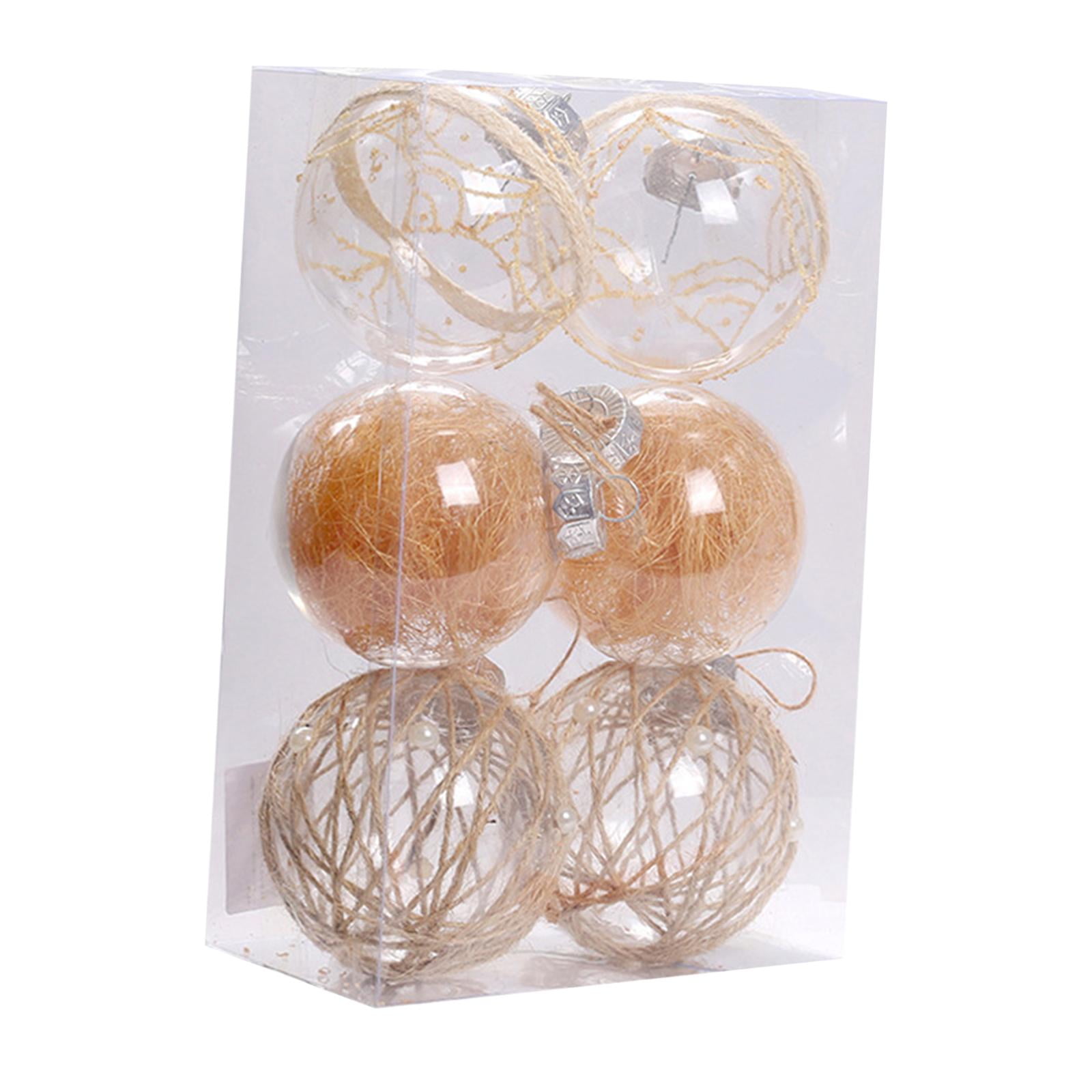 6 Pieces Christmas Balls Crafts Hanging Balls for Birthday Porch ...