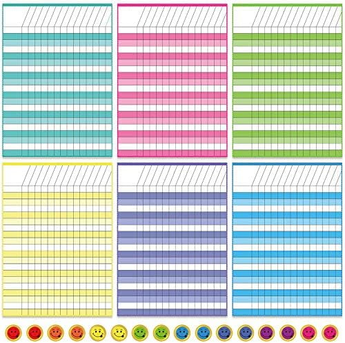 6 Pieces Classroom Charts Laminated Dry Erase Incentive Chart Reward ...