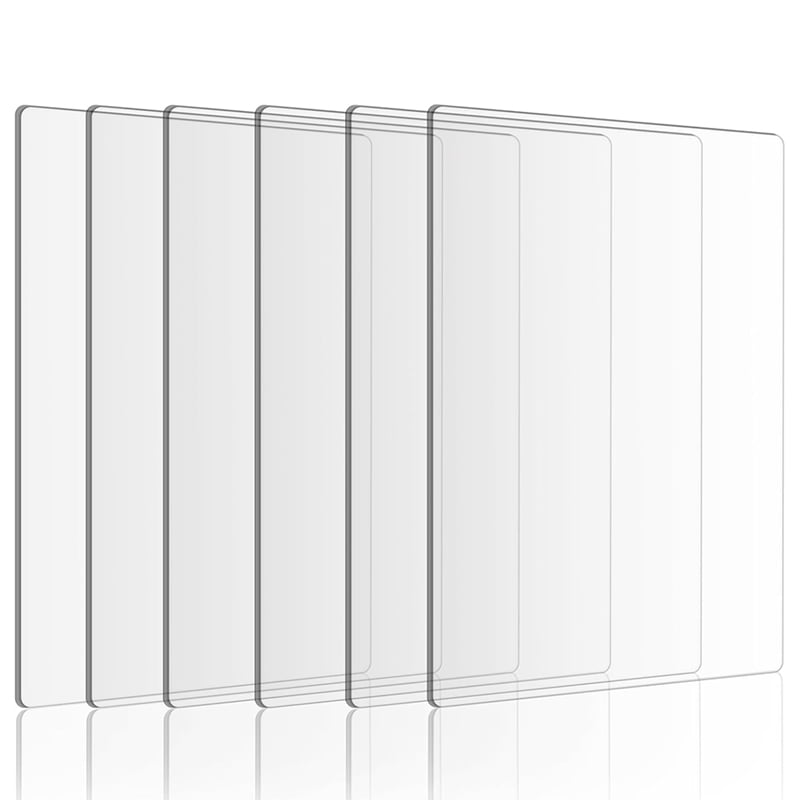 6 Pieces Clear Acrylic Cutting Pads, 8.7x6.1 Inches Clear Cutting Plate ...