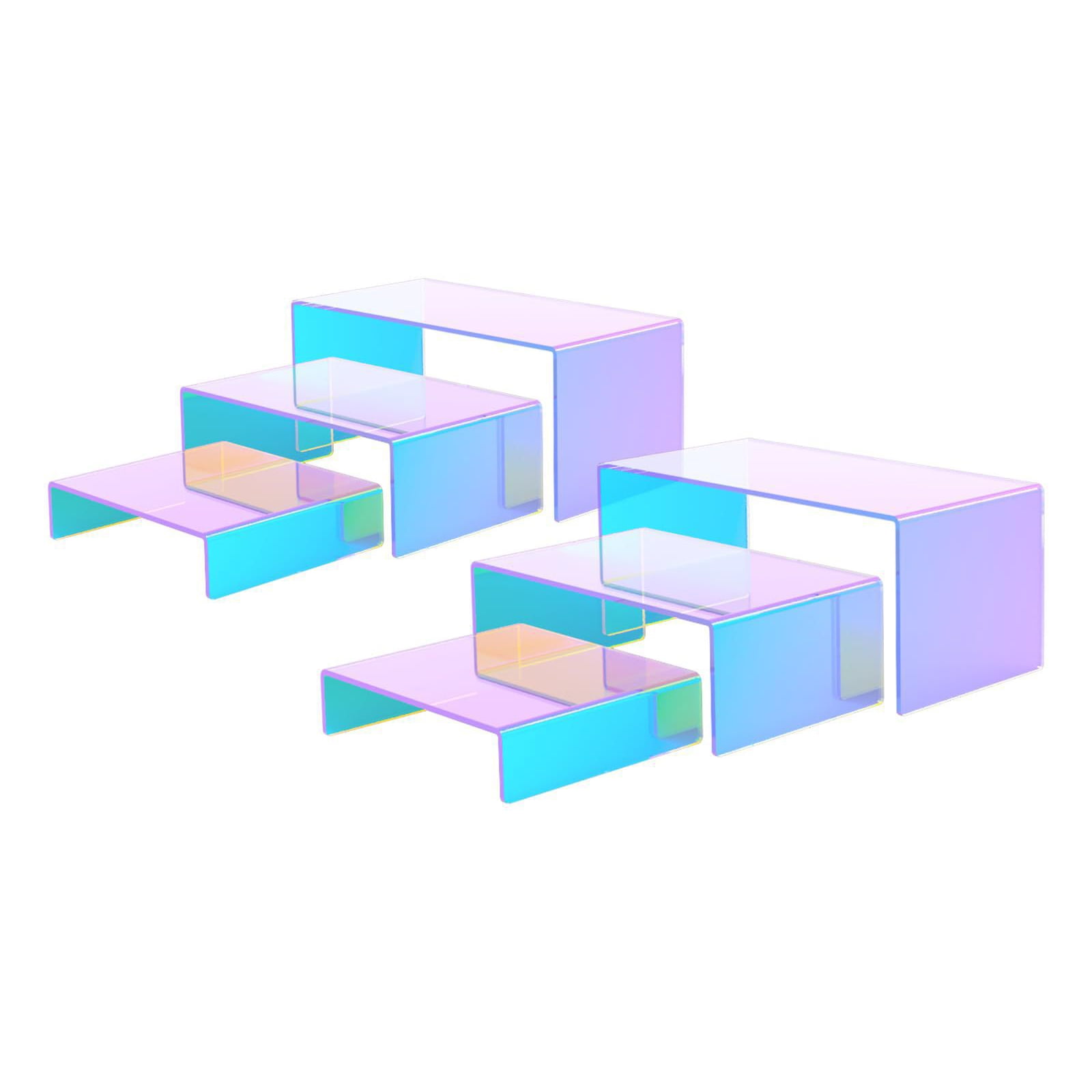 6 Pieces Clear Acrylic Stands Edges Ideal Jewelry Cake Exhibits ...