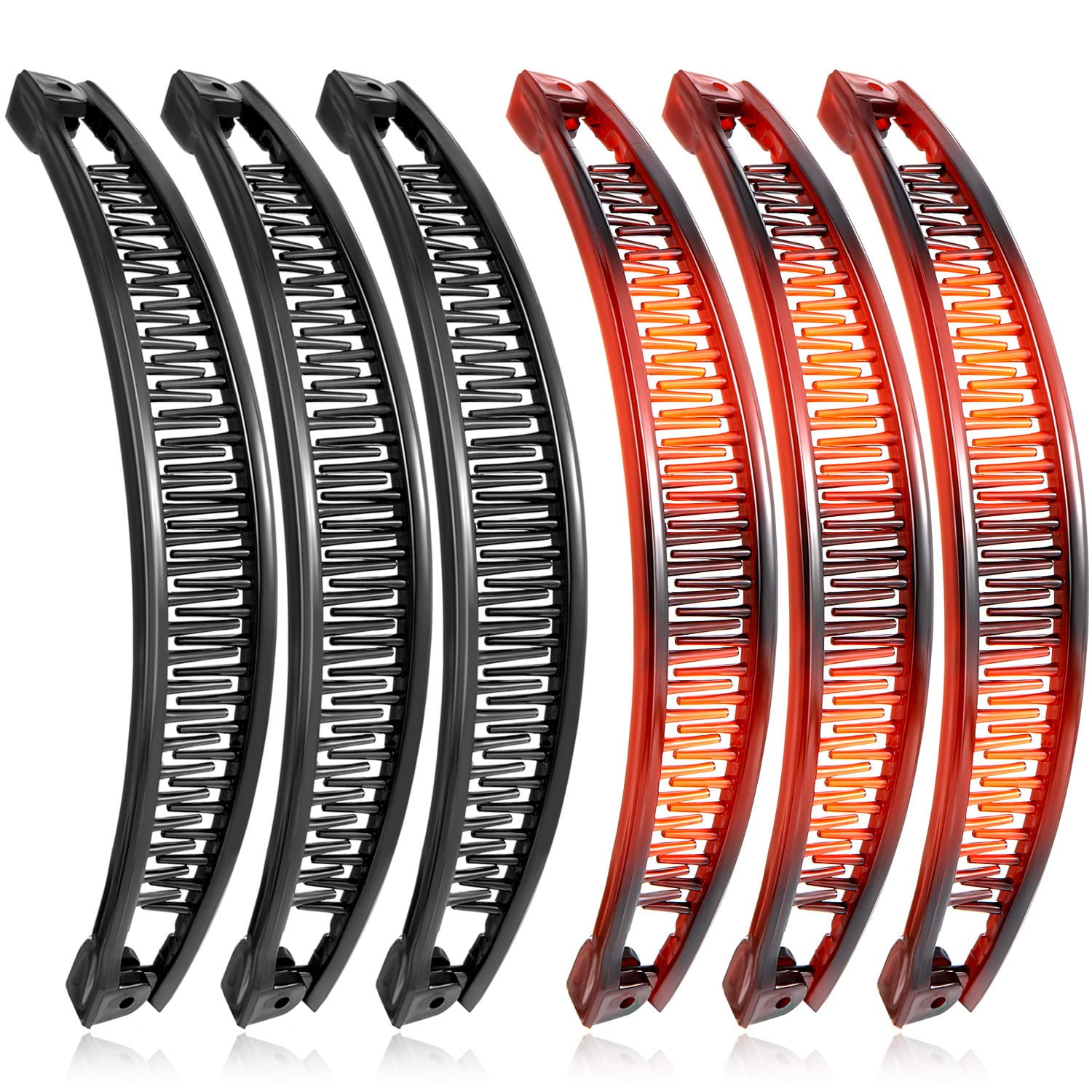 6 Pieces Clincher Combs Banana Combs Banana Clip Grip Comb Fishtail ...