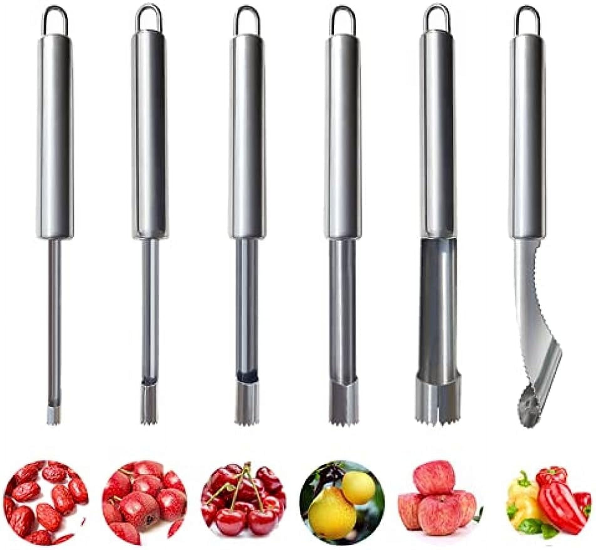 ShuiMiao, 6 Pieces Corer and Pitter Set, 0.78'' size, Stainless Steel ...