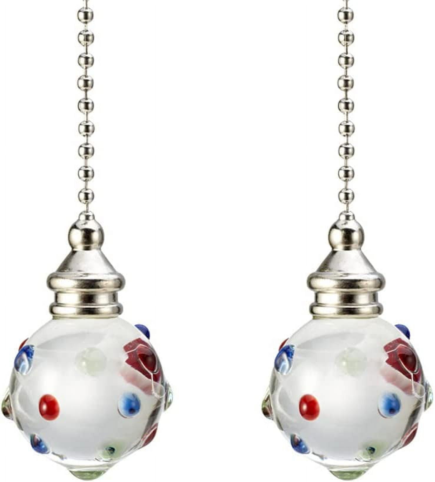 6 Pieces Crystal Ceiling Fan Pull Chain Rainbow Fan Pull Chain ...