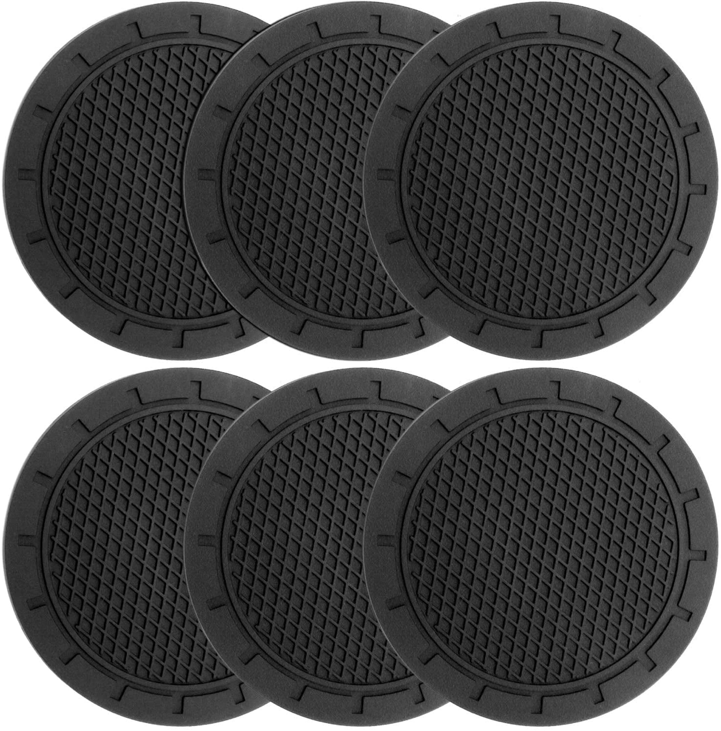 6 Pieces Cup Holder Insert Coasters, 2.75 Inch Diameter Universal ...