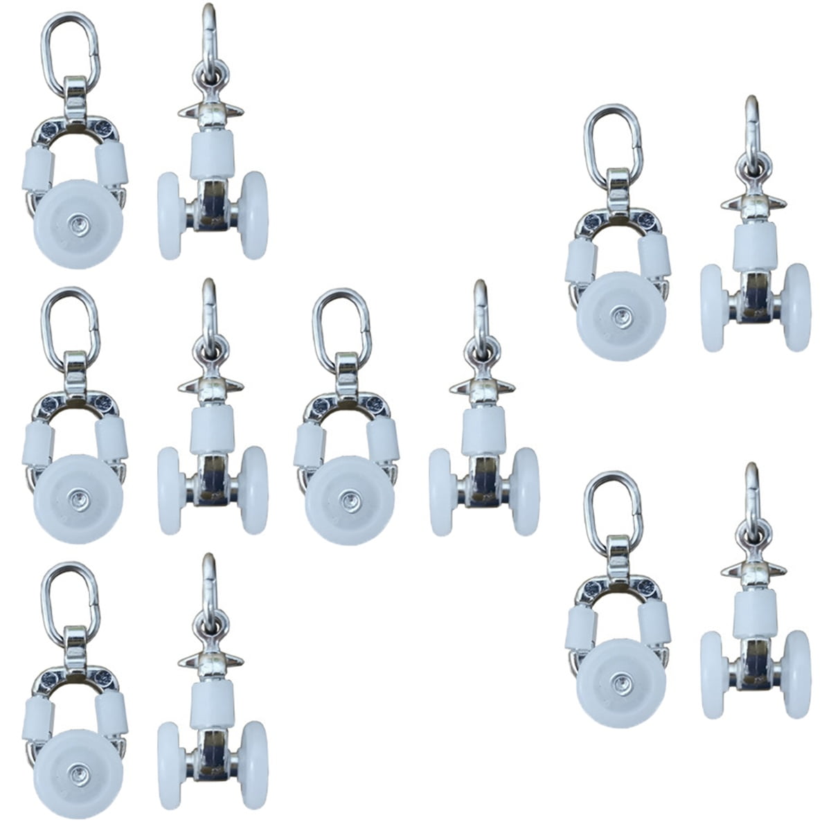 6 Pieces Curtain Track Roller Ceiling Mount Rail Wheeled Runner Hooks ...