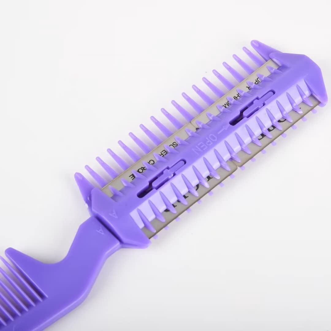 6 Pieces Double Edge Split Ends Trimmer, Hair Thinning Comb for Slim ...