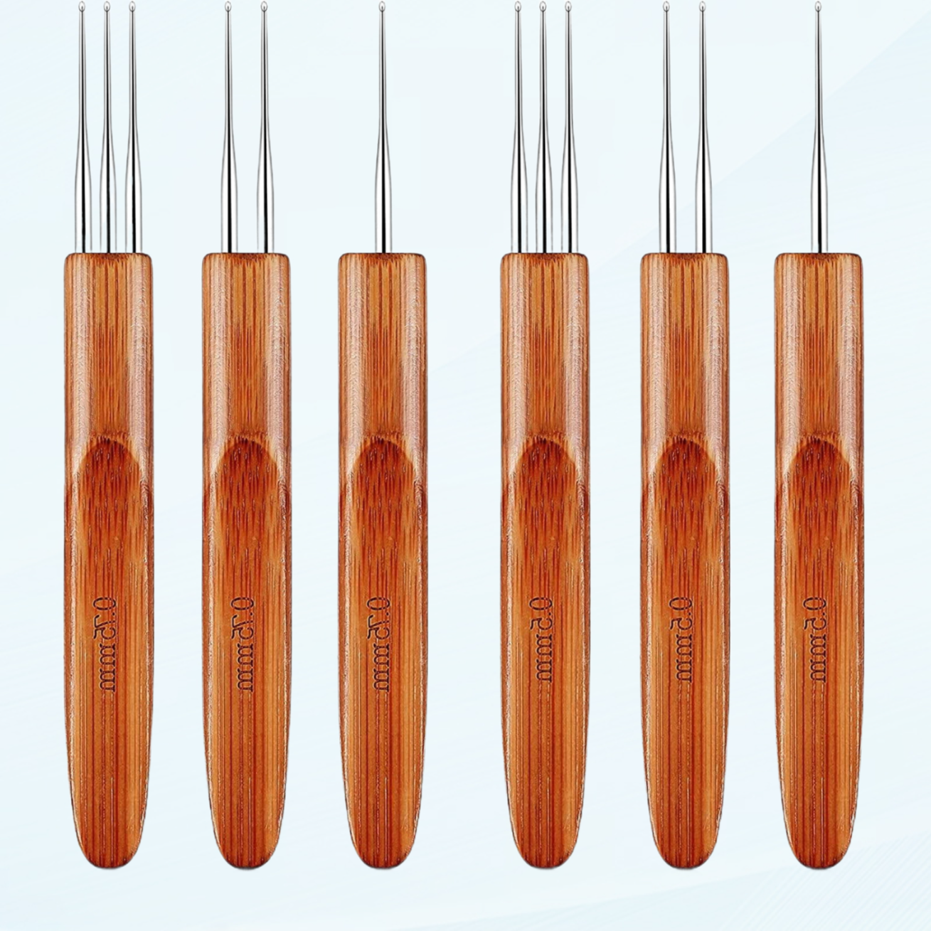 6 Pieces Dreadlock Crochet Hook for Hair 0.5 mm 0.75 mm Needle Weaving ...