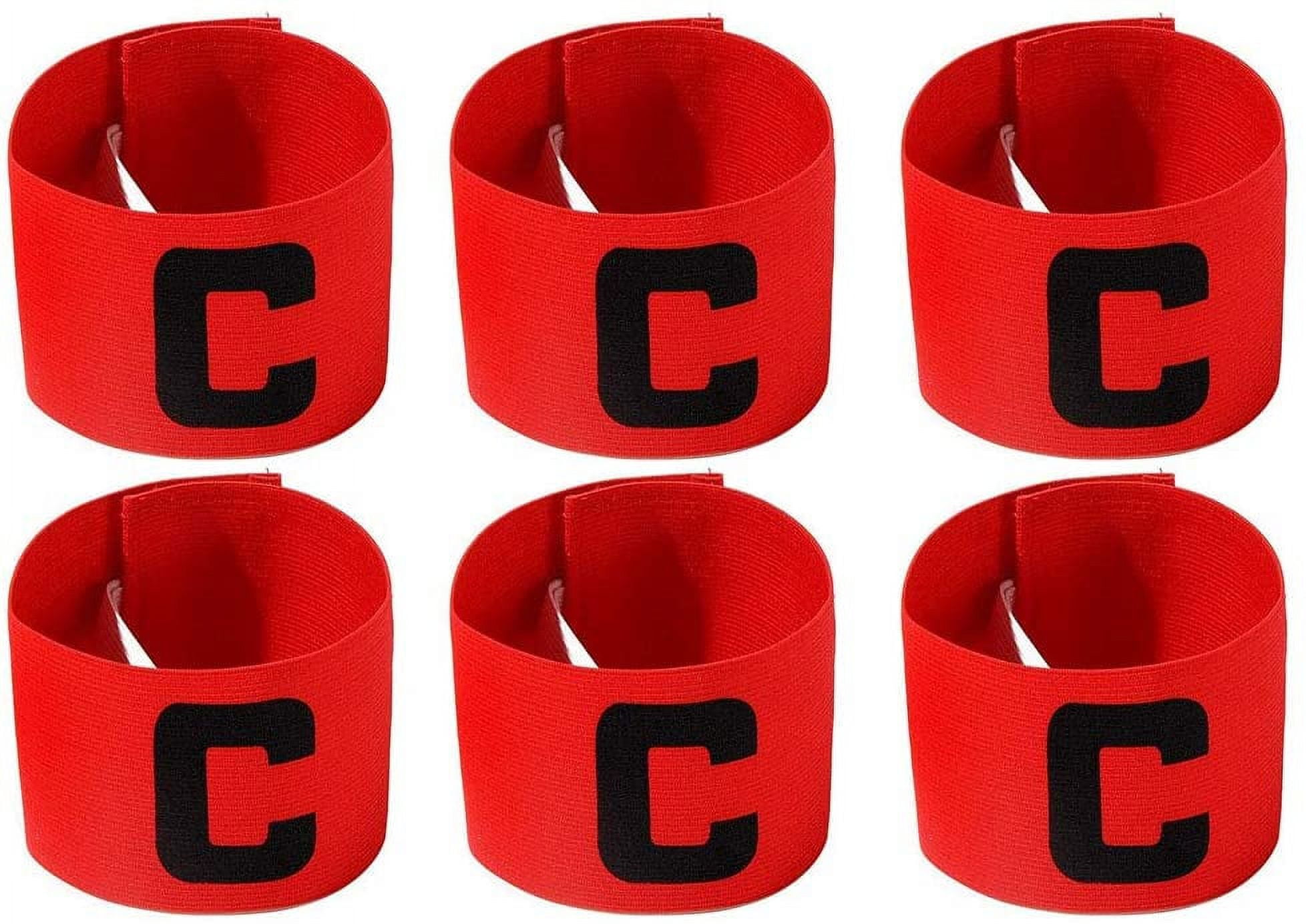 6 Pieces Elastic Soccer Captain Armband Adjustable Football Basketball ...