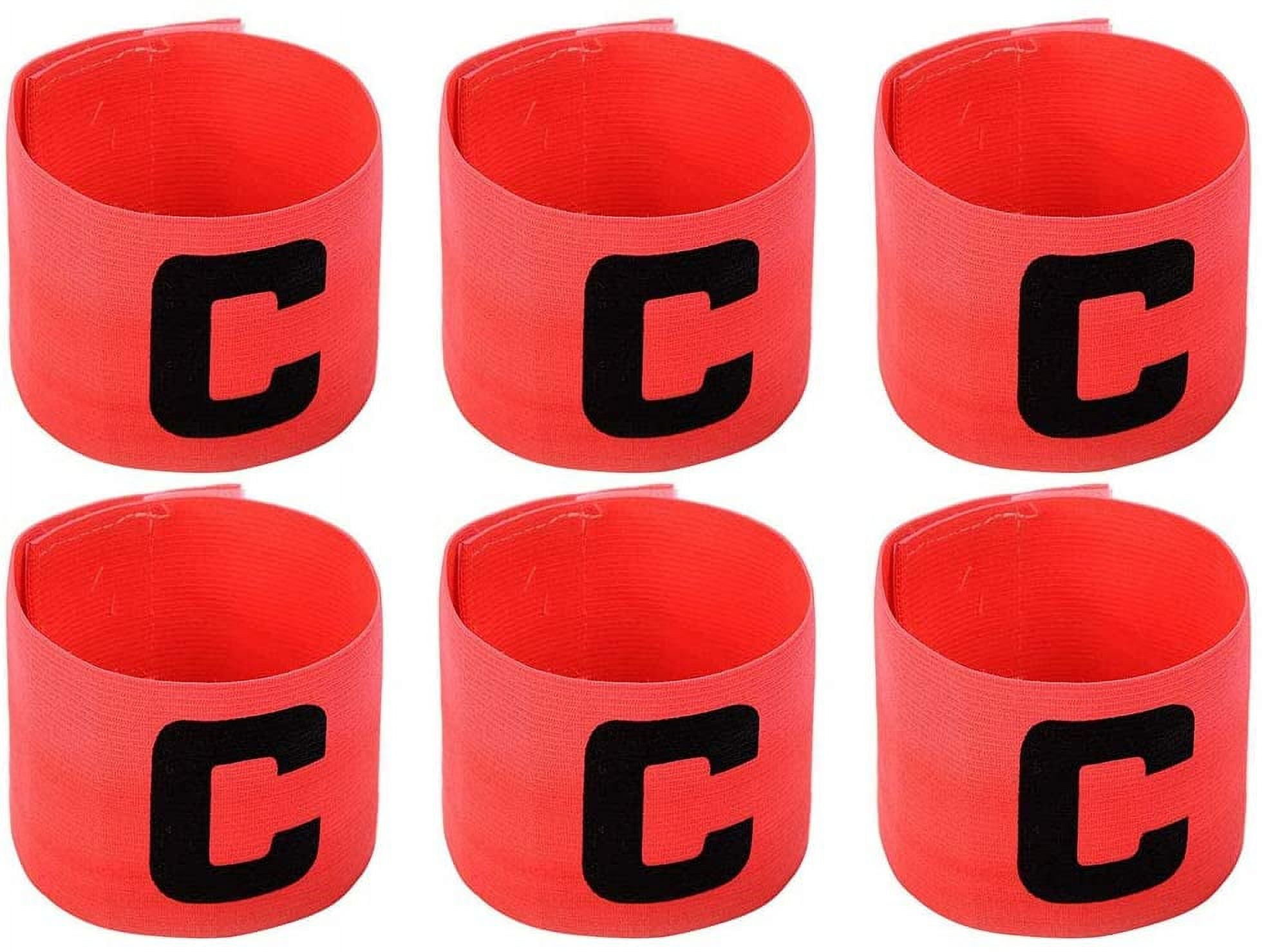 6 Pieces Elastic Soccer Captain Armband Adjustable Football Basketball ...