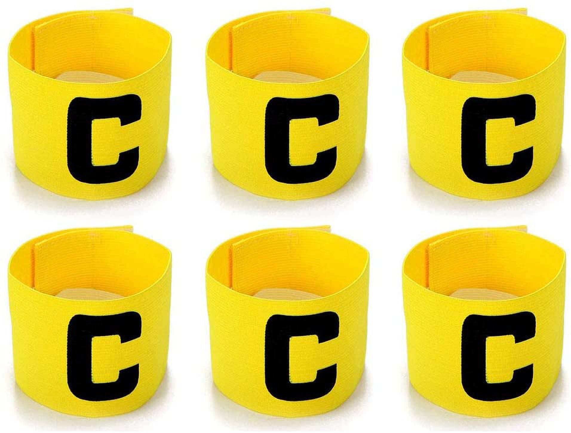 6 Pieces Elastic Soccer Captain Armband Adjustable Football Basketball ...