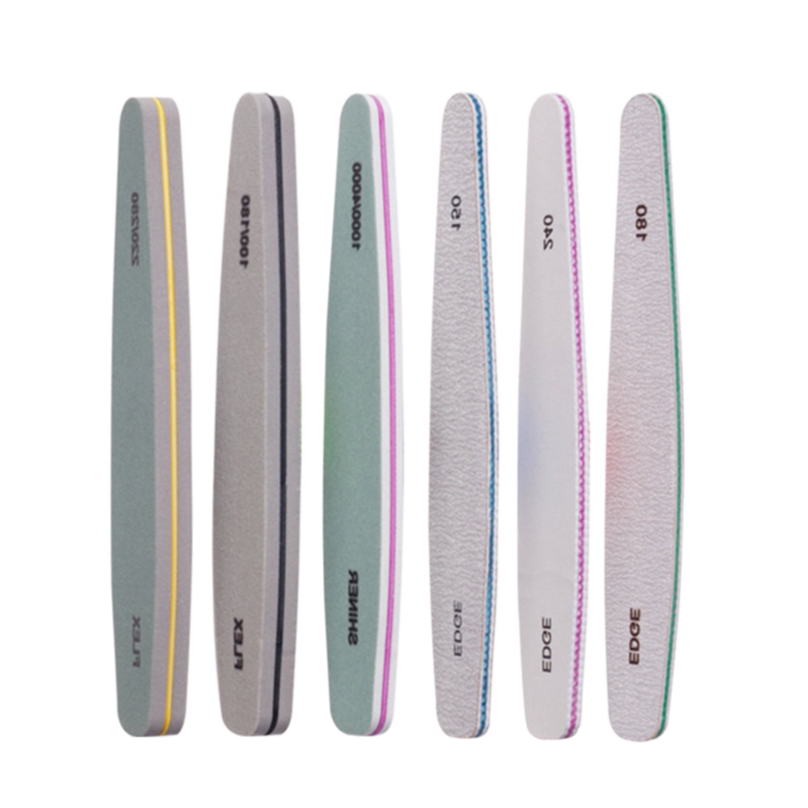 6 Pieces Emery Boards Nails File Set Double-Sided Nails Files Manicure ...