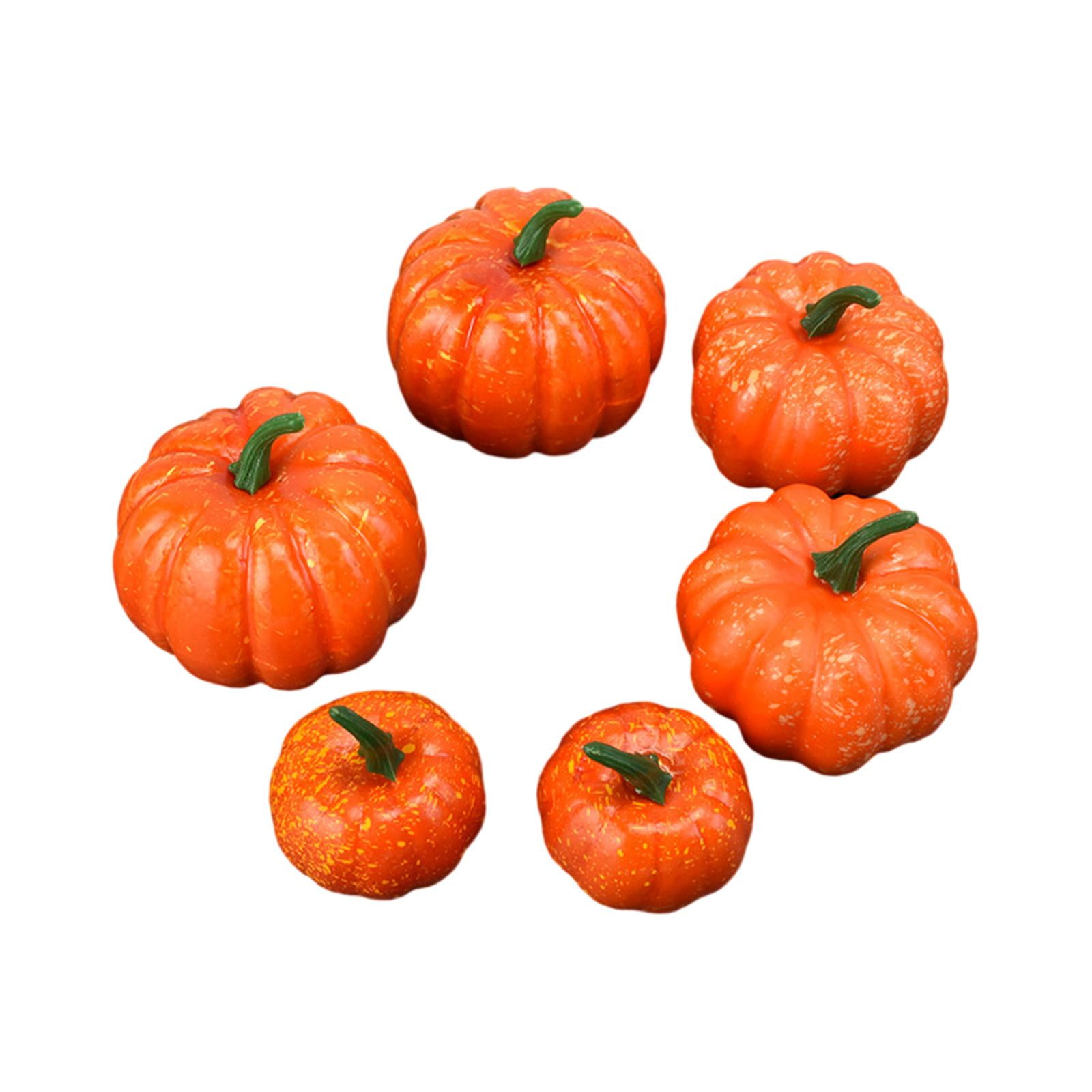 6 Pieces Fake Pumpkins Model Foam DIY Small for Halloween Baby Shower ...