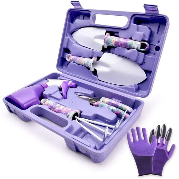 6 Pieces Garden Tools Set Planting Tools, Non-Slip Handle with Anti ...