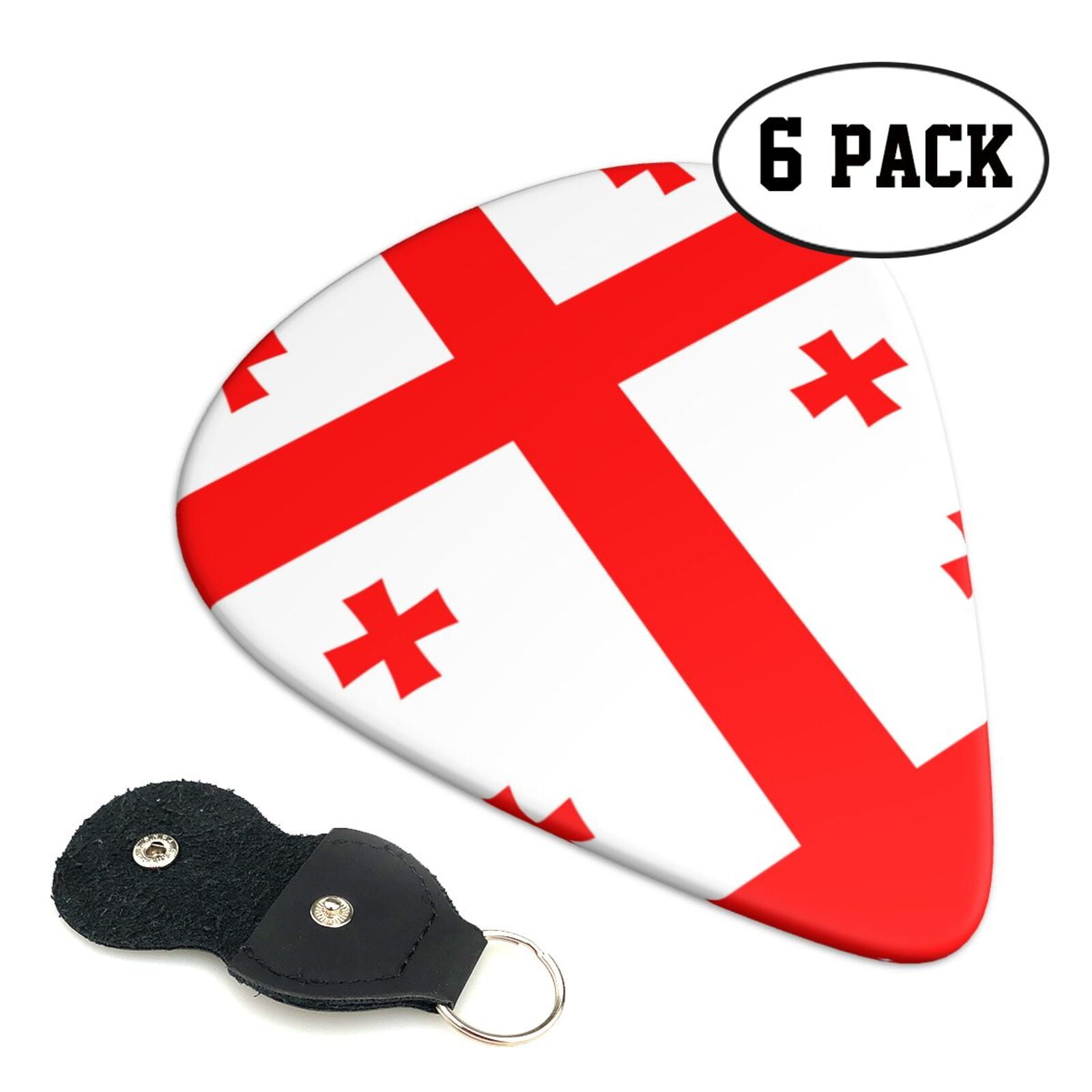 6 Pieces Georgian Flag Guitar Picks for Guitar Bass Music Instruments ...