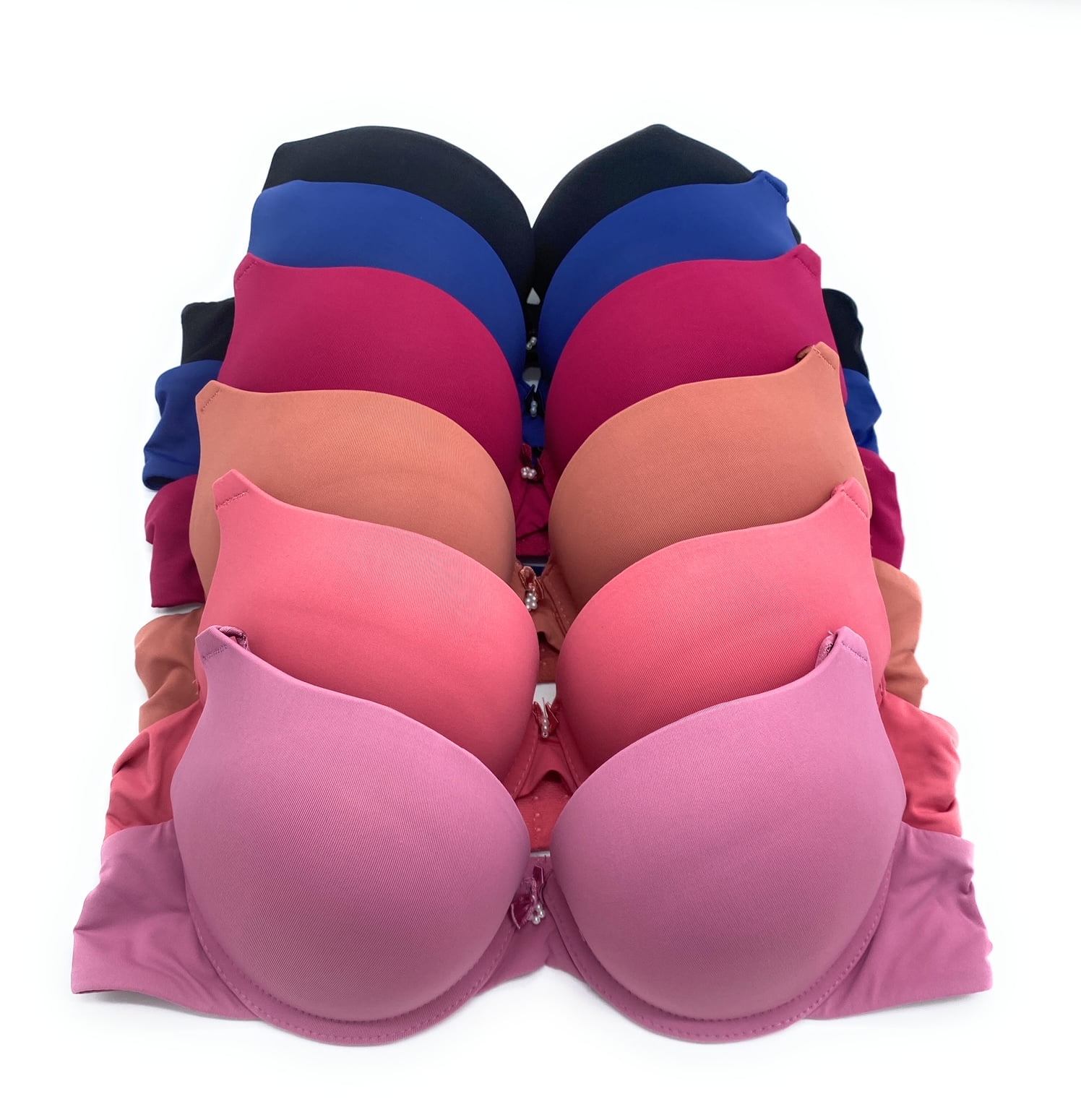6 Pieces Gift ADD 1 Cup Full Cup Demi Wired Double Pushup Push Up Bra B/C (38C) - Walmart.com