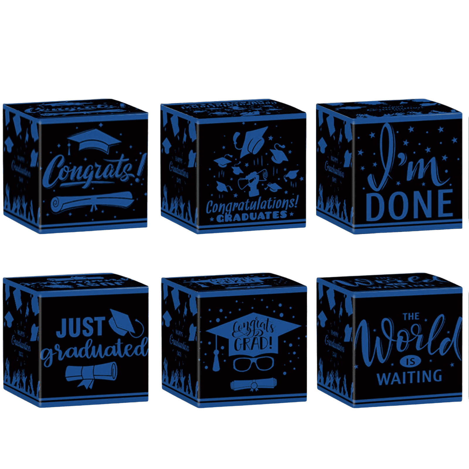 6 Pieces Graduation Candy Box Graduation Decorations Party Gift Boxes ...