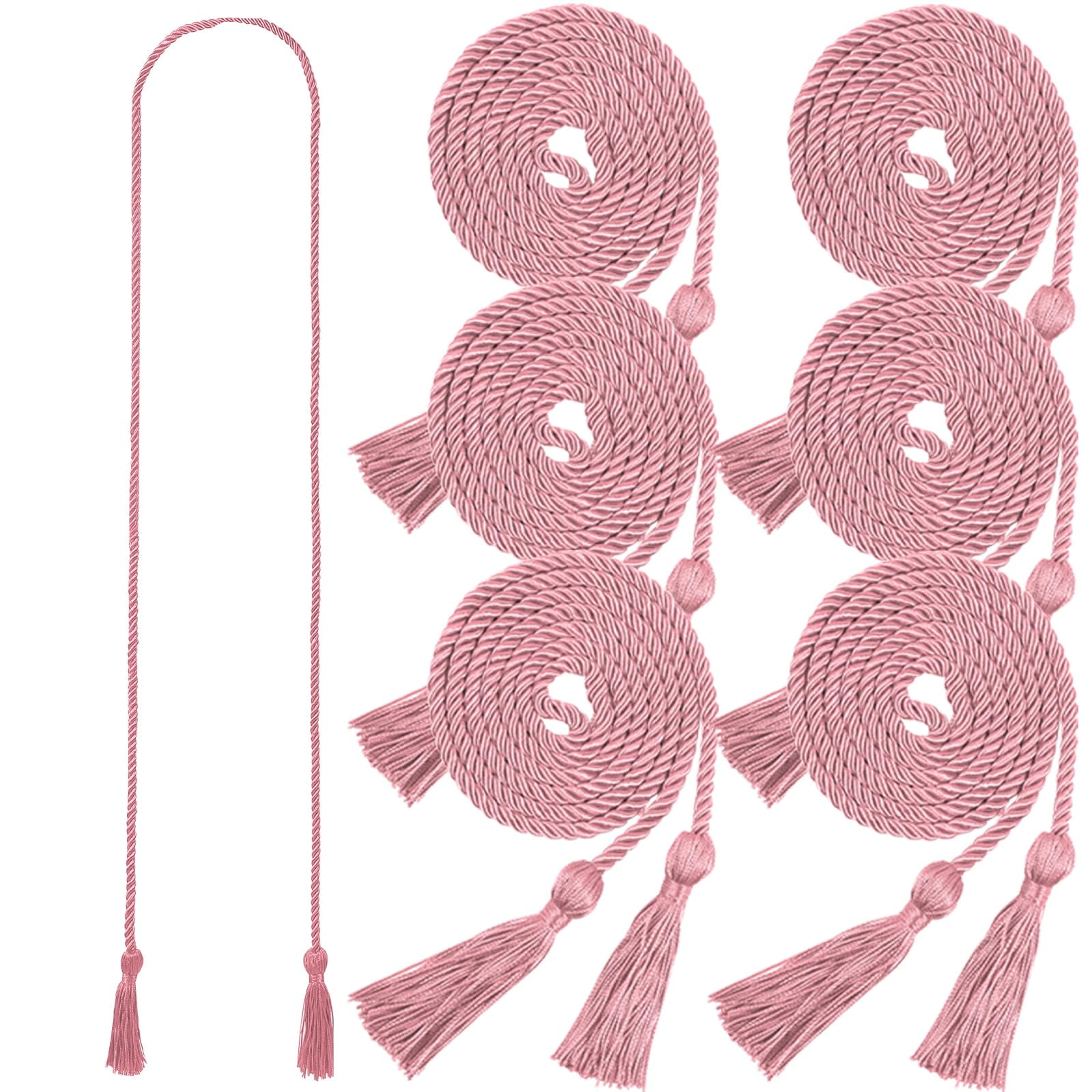 6 Pieces Graduation Honor Cords 68" Grad Braided Honor Cord with Tassel ...