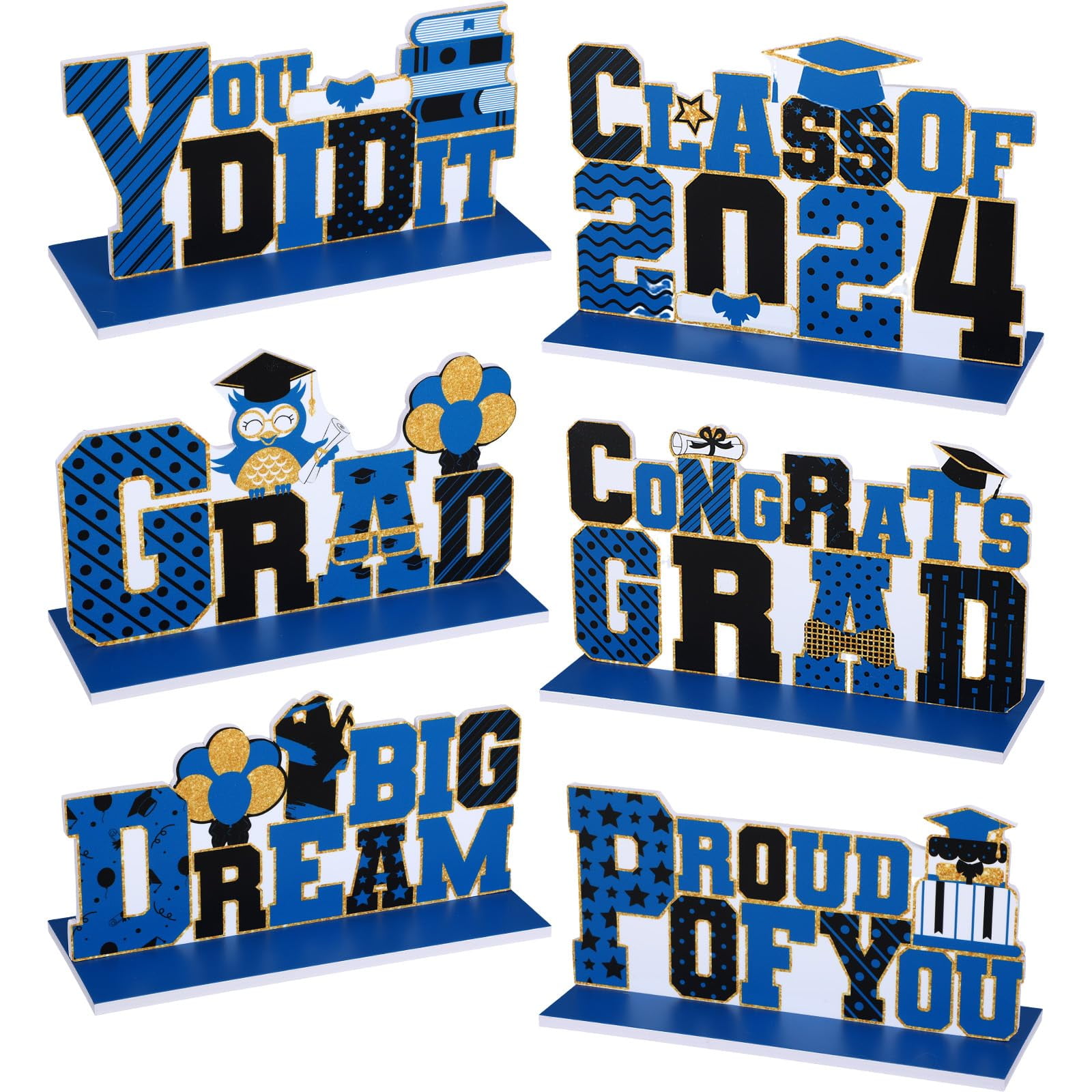6 Pieces Graduation Party Decorations 2024 Congratulate Graduation ...