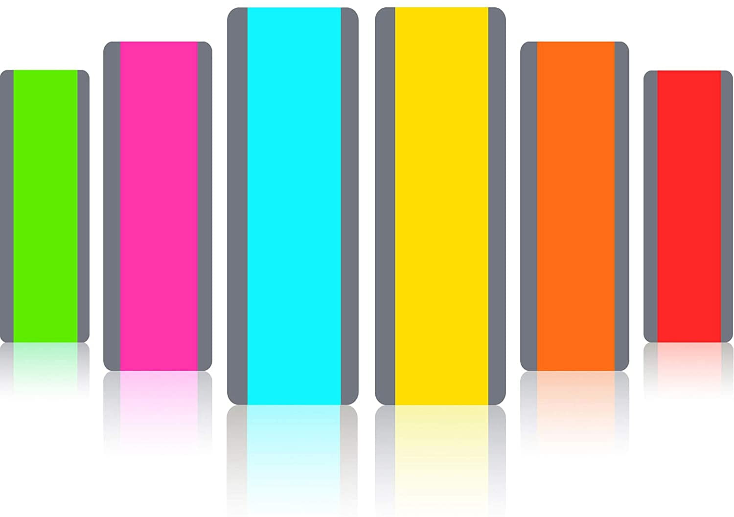 6 Pieces Guided Reading Highlight Strips Colored Overlay Highlight ...
