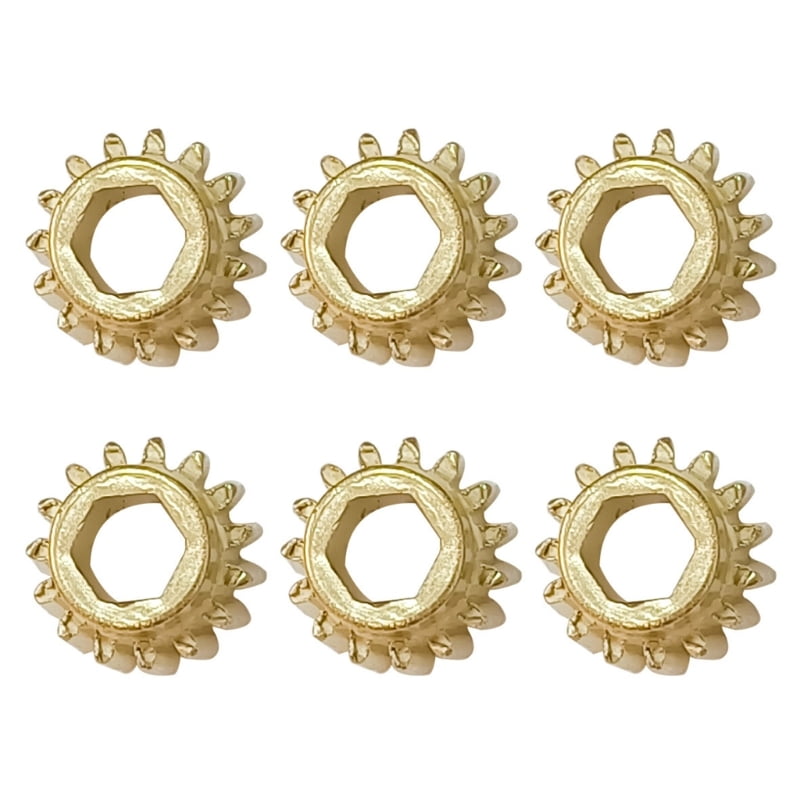 6 Pieces Guitar Tuning Mechanism Iron Gear Set Open Hole Guitar Tuning ...