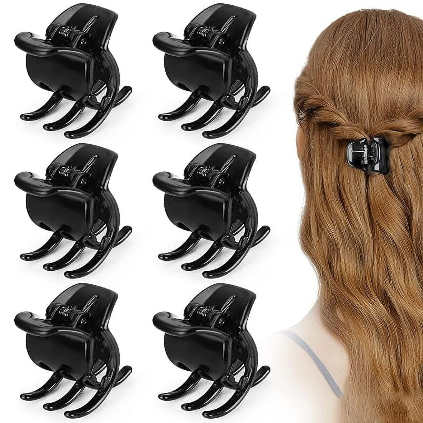 6 Pieces Hair Claw Clips,Morhom Medium Size Hair Claws 1.3 Inch Hair ...