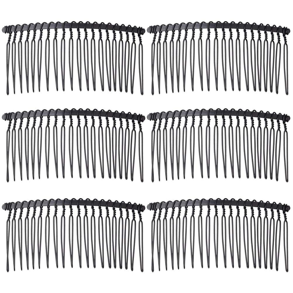 6 Pieces Hair Comb Clips, 20 Teeth Metal Hair Side Combs Wire Twist ...