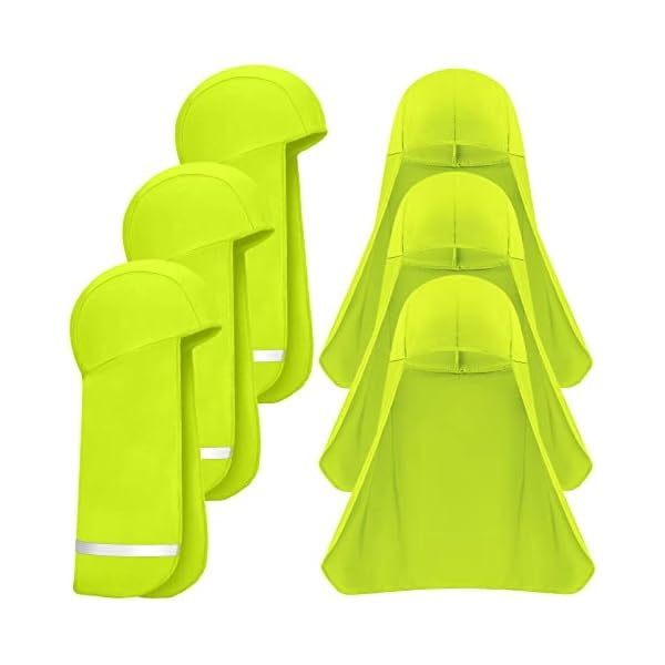 6 Pieces Hard Hat Sun Shade Cooling Skull Cap Neck Shade Sun Protector ...