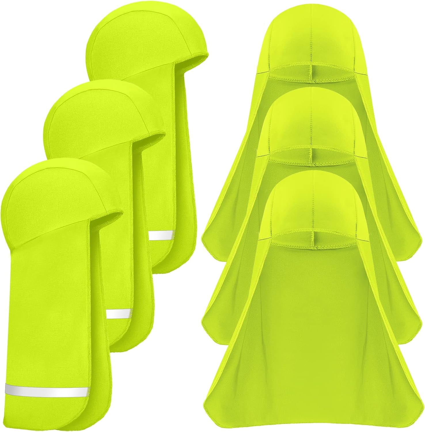6 Pieces Hard Hat Sun Shade Cooling Skull Cap Neck Shade Sun Protector ...