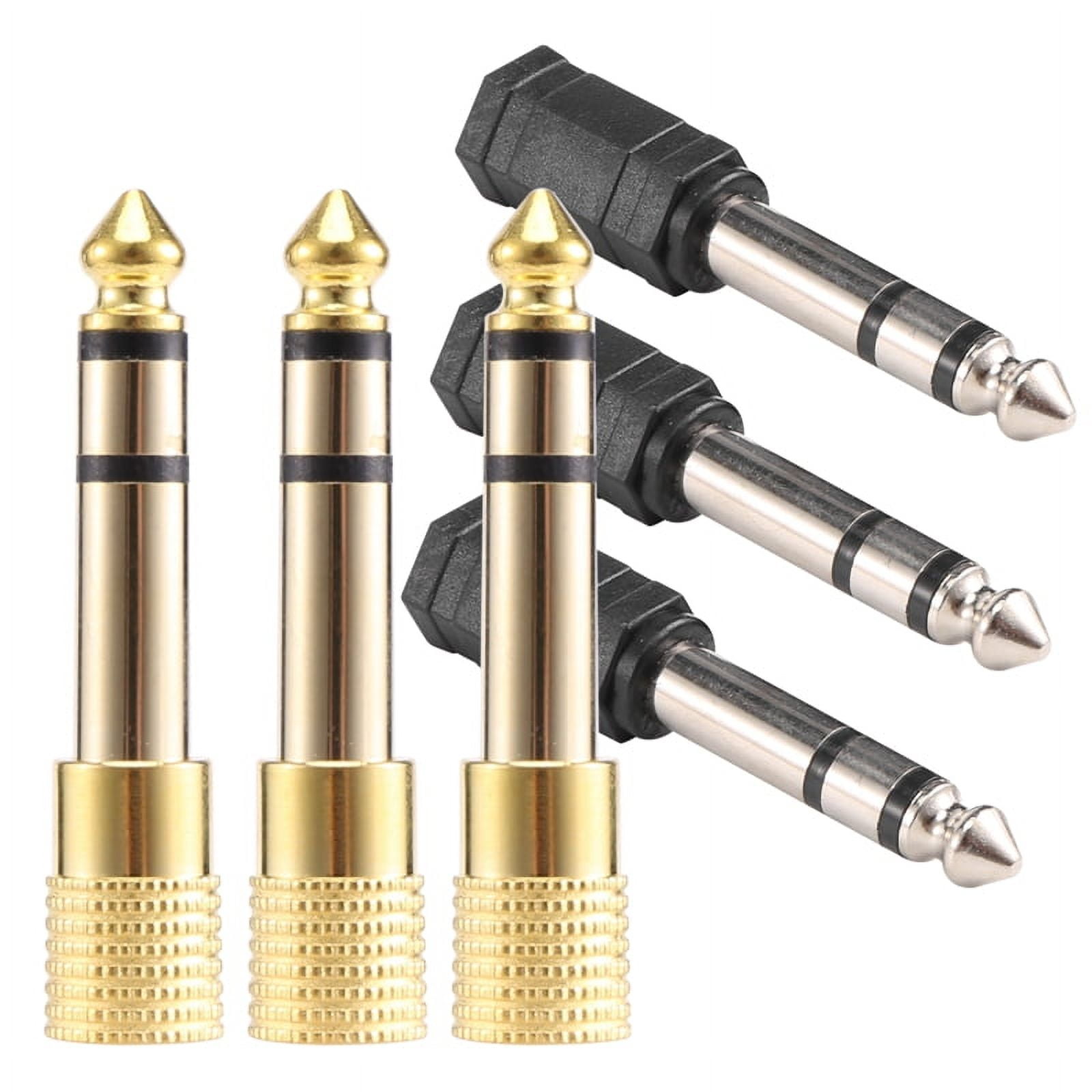 6 Pieces Headphone Adapter 6.35 mm(1/4 inch) Male to 3.5 mm(1/8 Female ...