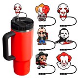 6 Pieces Horror Movie Straw Topper for Stanley Cup,10mm Wicked ...