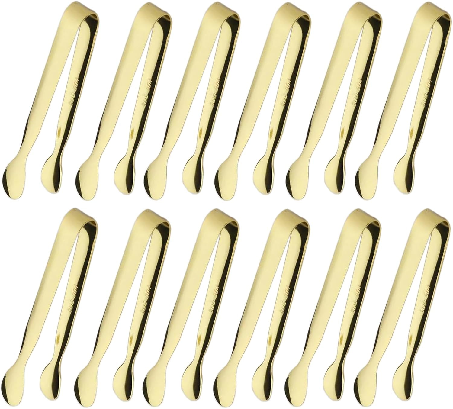 6 Pieces Ice Tongs Mini Sugar Tongs 4.25 Inch Stainless Steel Small ...