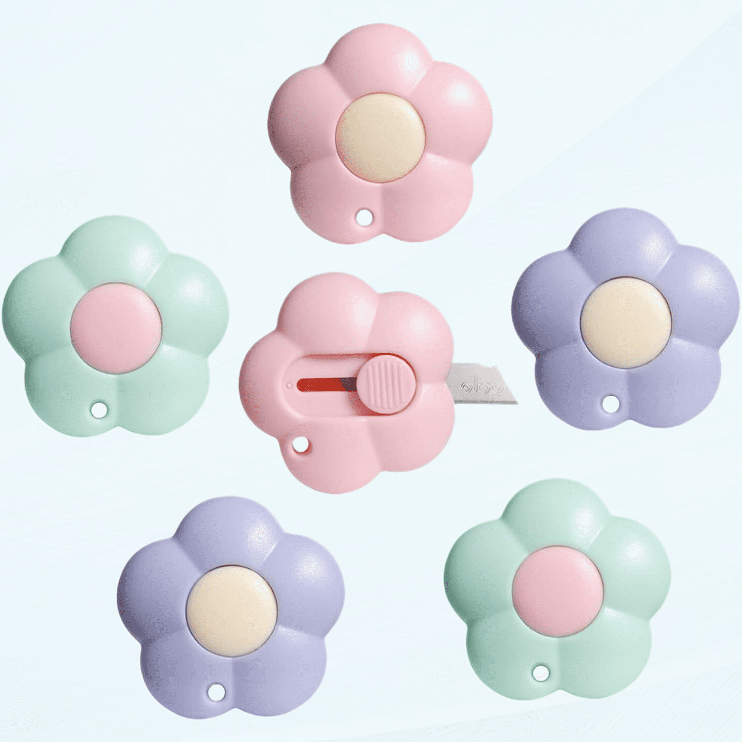 6 Pieces Mini Box Cutter Retractable Utility Knife Letter Opener Paper ...