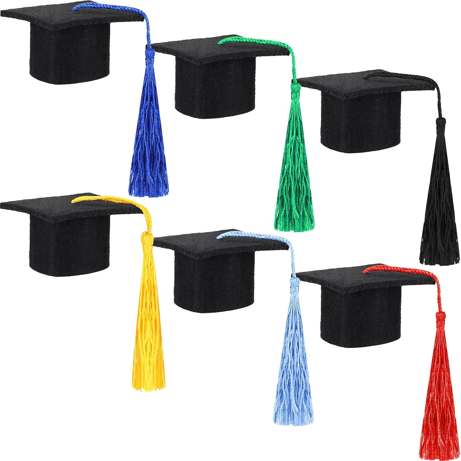 6 Pieces Mini Graduation Cap Class of 2025 Mini Graduation Hats with ...