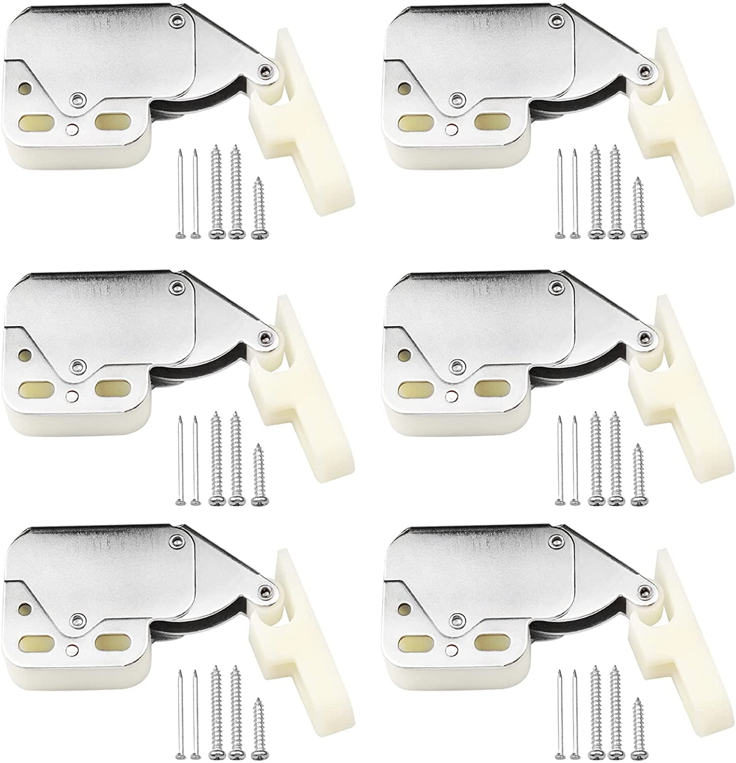 6 Pieces Mini Touch Latches Door Catches Mini Latch Spring Lock Latch ...