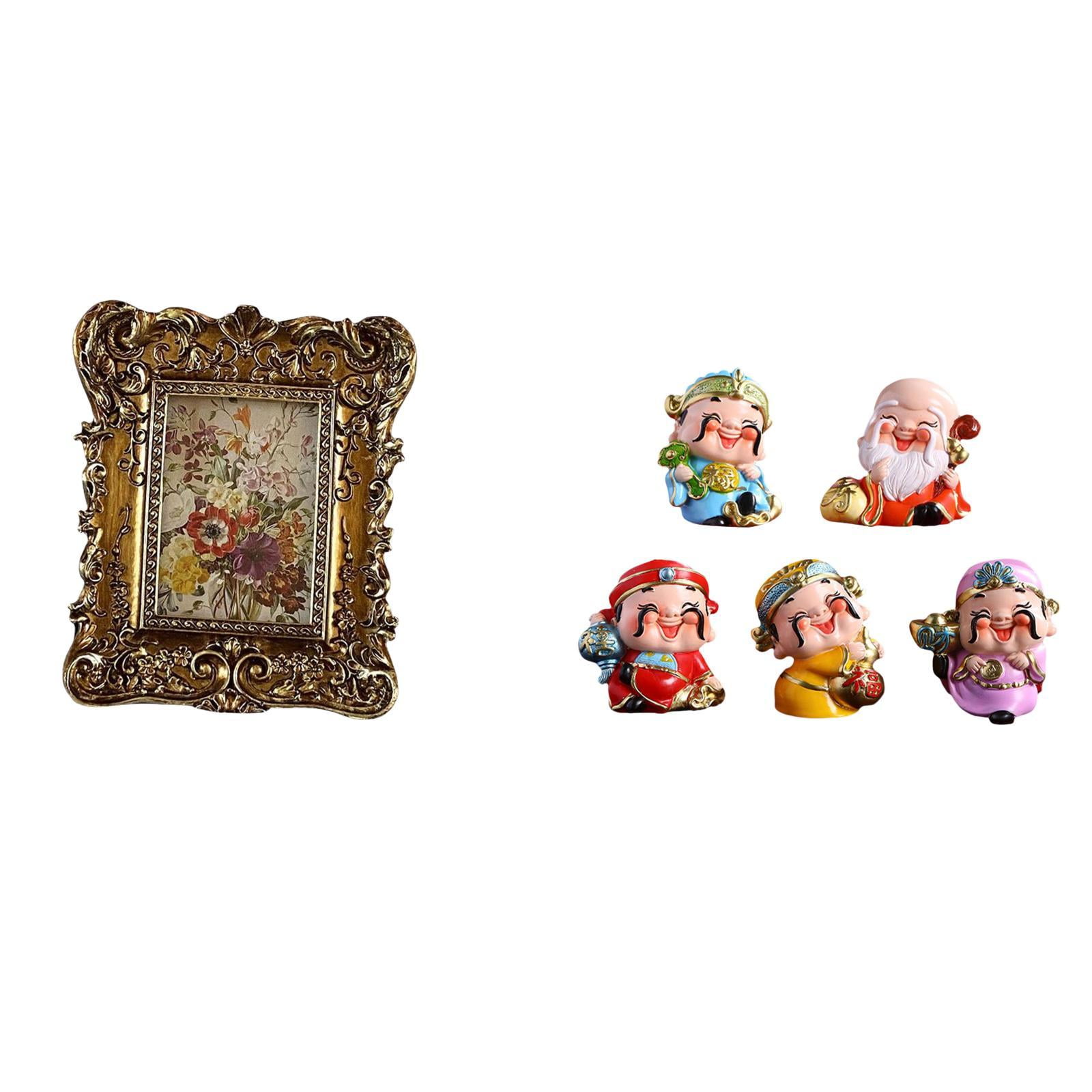 6 Pieces Photo Frame Figurine Statue Resin Material Suitable for Home ...
