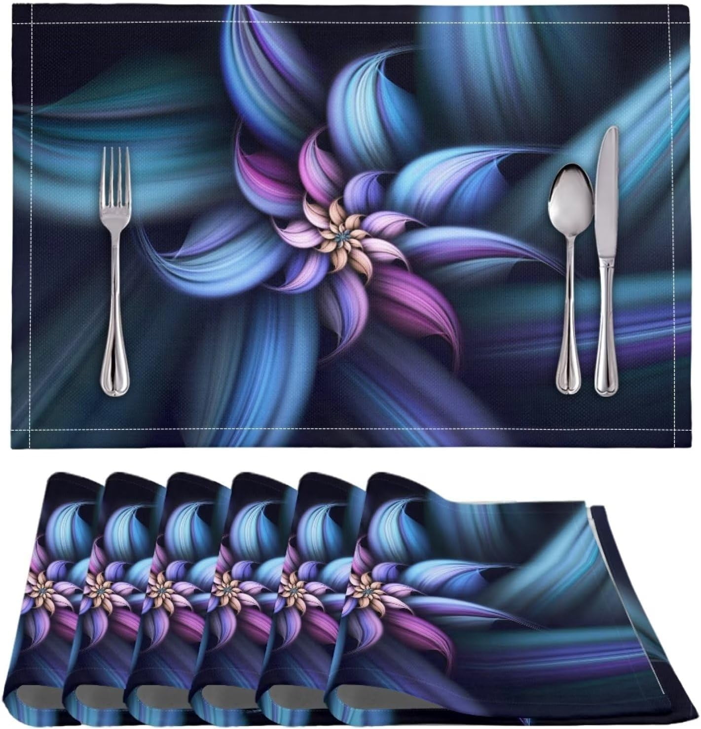 6 Pieces Placemat, Non-Slip Dining Table Place Mats, Insulation ...