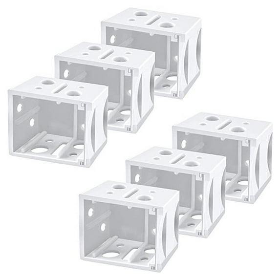6 Pieces Plastic Blind Brackets White Profile Box Mounting Bracket Window Blinds Headrail ...